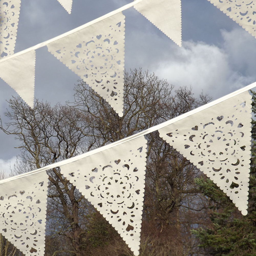 Cream Wedding Bunting, Vintage Wedding Decorations on Luulla